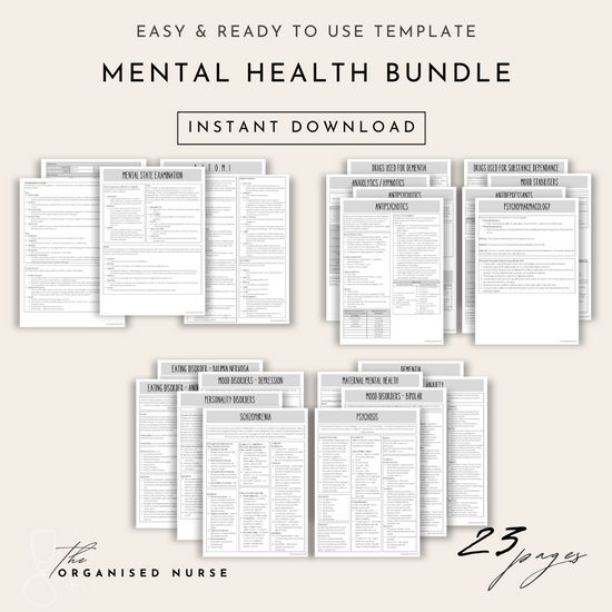 Mental Health Bundle – The Organised Nurse