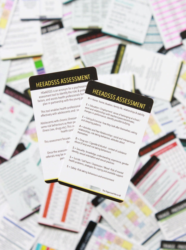 Paediatric HEEADSSS Assessment - CLEARANCE – The Organised Nurse